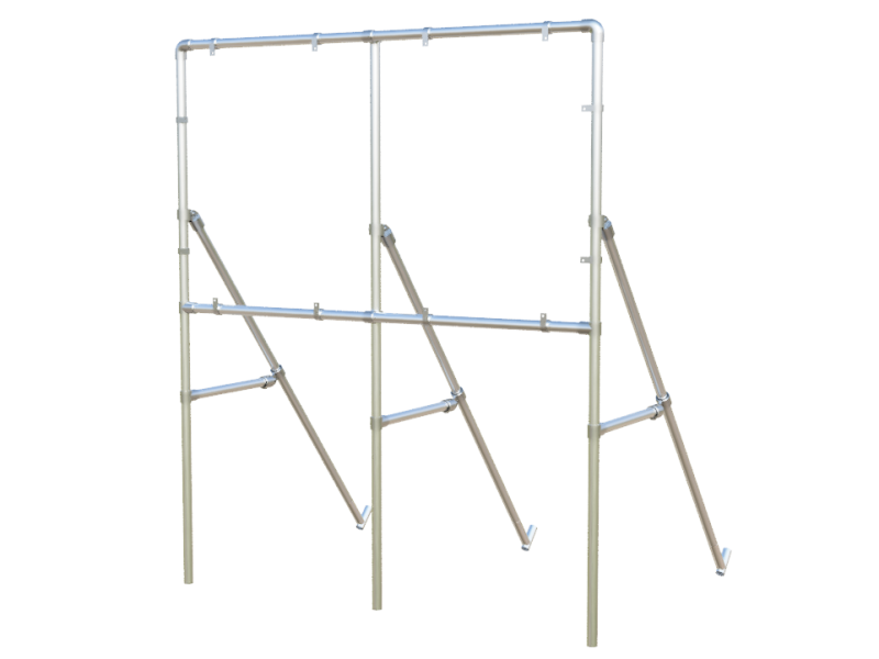 Reclamebord frame voor bord uit steigerbuis Ø 42 mm